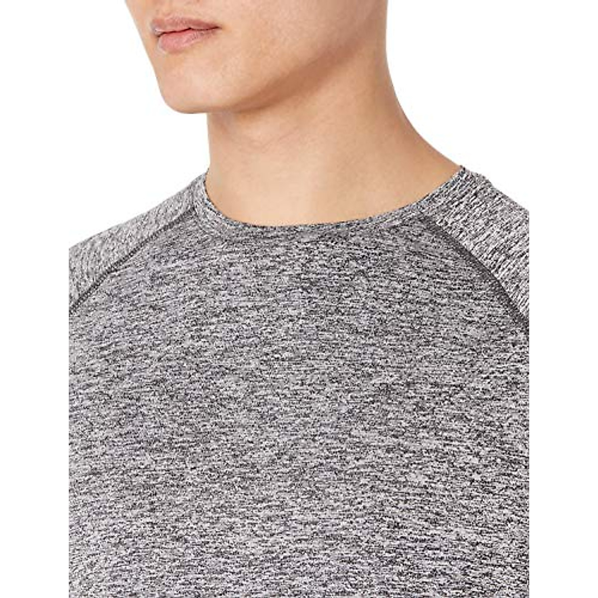 Amazon Essentials Men's Tech Stretch Long-Sleeve T-Shirt (Available in Big&Tall), Dark Grey Heather, Large