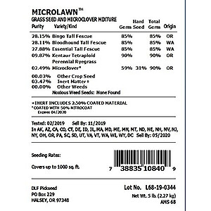 Microlawn Grass Seed & Microclover Mixture