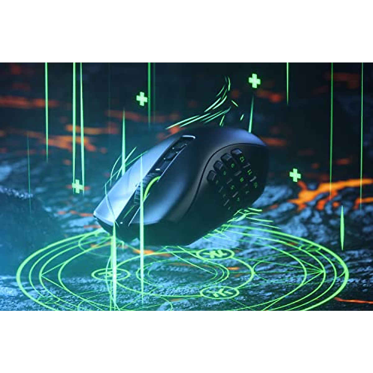 Razer Naga Pro - Modular Wireless Gaming Mouse with Interchangeable Side Panels (19 + 1 Programmable Buttons, Optical Mouse Switch, 20K DPI Focus+ Optical Sensor, 3 Swappable Side Plates) Black