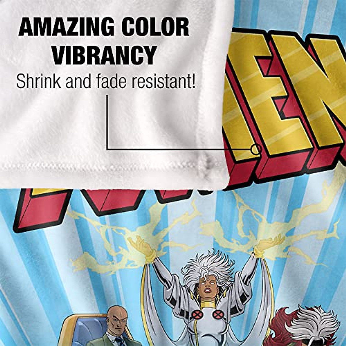 Marvel Blanket, 36"x58" X-Men Character Group Logo Silky Touch Super Soft Throw Blanket