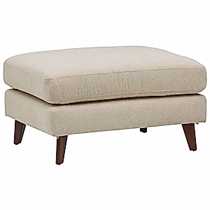 Amazon Brand – Rivet Sloane Mid-Century Modern Ottoman, 32"W, Shell