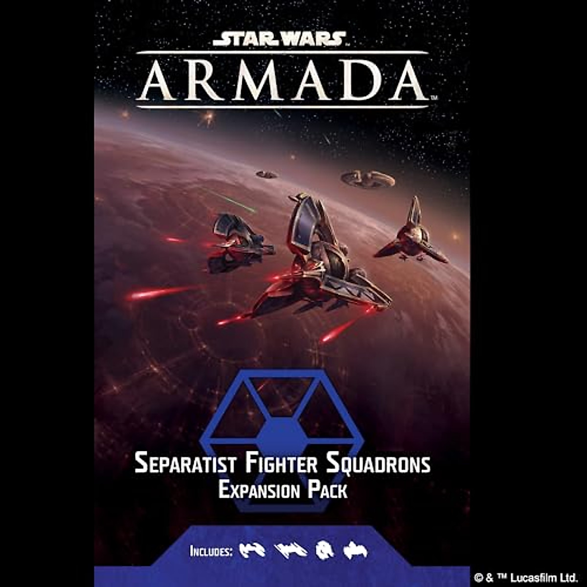 Star Wars Armada Separatist Fighter Squadrons EXPANSION PACK | Miniatures Battle Game | Strategy Game for Adults and Teens | Ages 14+ | 2 Players | Avg. Playtime 2 Hours | Made by Fantasy Flight Games