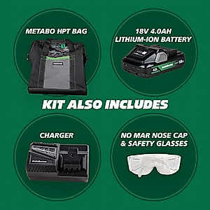 Metabo HPT Cordless 18V MultiVolt™ Framing Nailer Kit | 21 Degree Magazine | Round Head Nails from 2-Inch up to 3-1/2-Inch | 1-18V 4.0Ah Li-Ion Battery w/Fuel Gauge | NR1890DRST