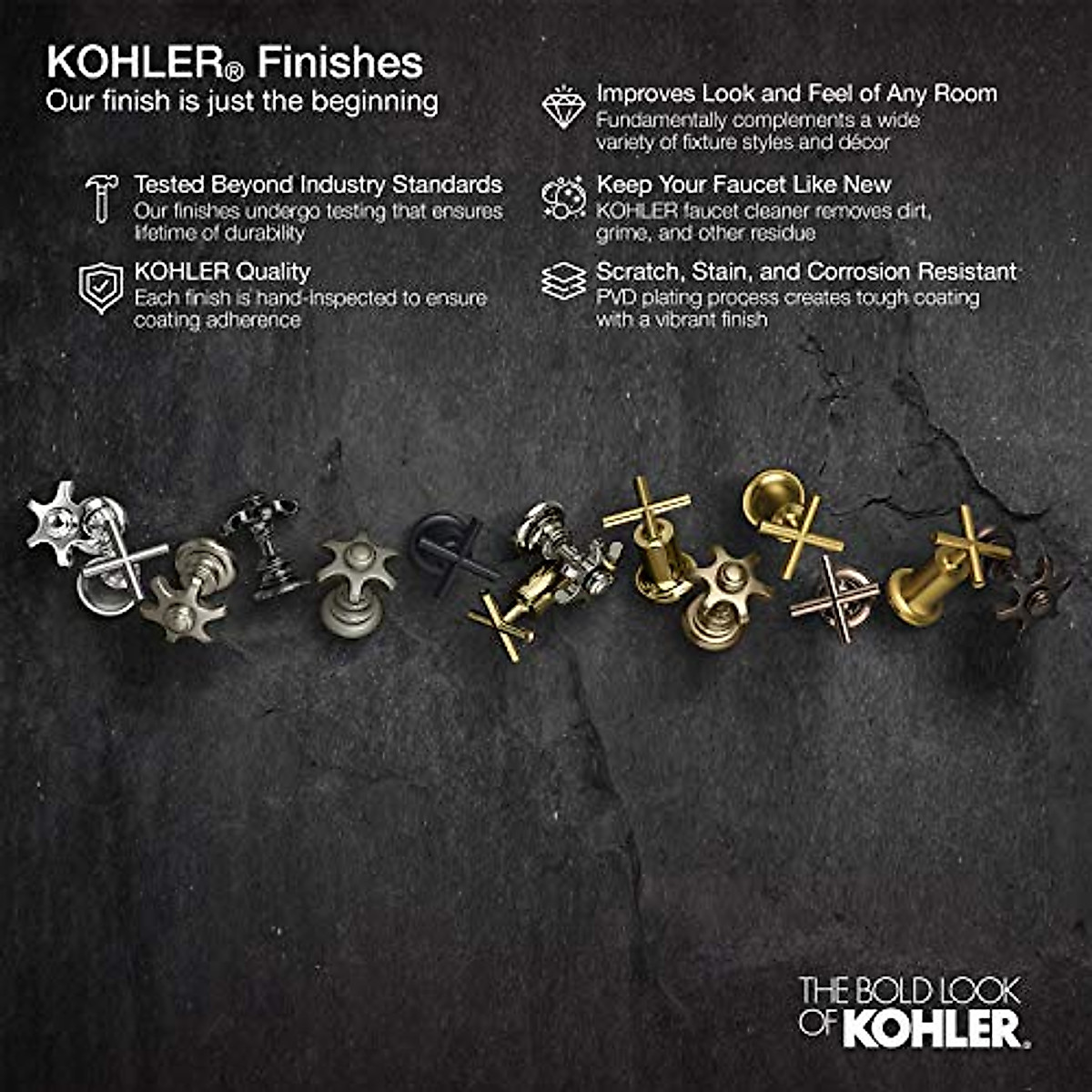 KOHLER K-45800-4-CP Alteo Handle Single Hole or Centerset Bathroom Faucet with Metal Drain, One Size, Polished Chrome