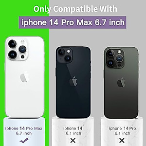 DorisMax for iPhone 14 Pro Max Case with Screen Protector - Upgraded Camera Lens Protector - Soft Full Coverage Liquid Silicone Cover - Scratch-Proof Protective Phone Case 6.7" - Bright Green