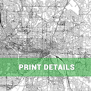 Dear Mapper Saint Paul United States View Abstract Road Modern Map Art Minimalist Painting Black and White Canvas Line Art Print Poster Art Line Paintings Home Decor (Set of 3 Unframed) (12x16inch)