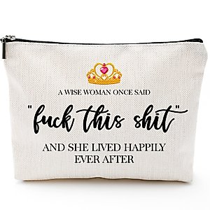 Funny Gifts for Women, Friends, Hostess Gift Ideas Strong women Retirement Cool Gifts for Coworkers Women Birthday Gift Ideas Gag gifts Girls Weekend Fun Makeup Travel Bag Inspirational Cosmetic Bag