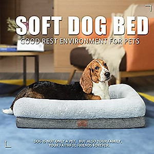 Orthopedic Dog Bed for Large Dogs and Medium Dogs, Dog Sofa Bed with Waterproof Liner pad and Removable Washable Cover, Dog Mat for Crates and Couch，Puppy Bed, Pet Bed