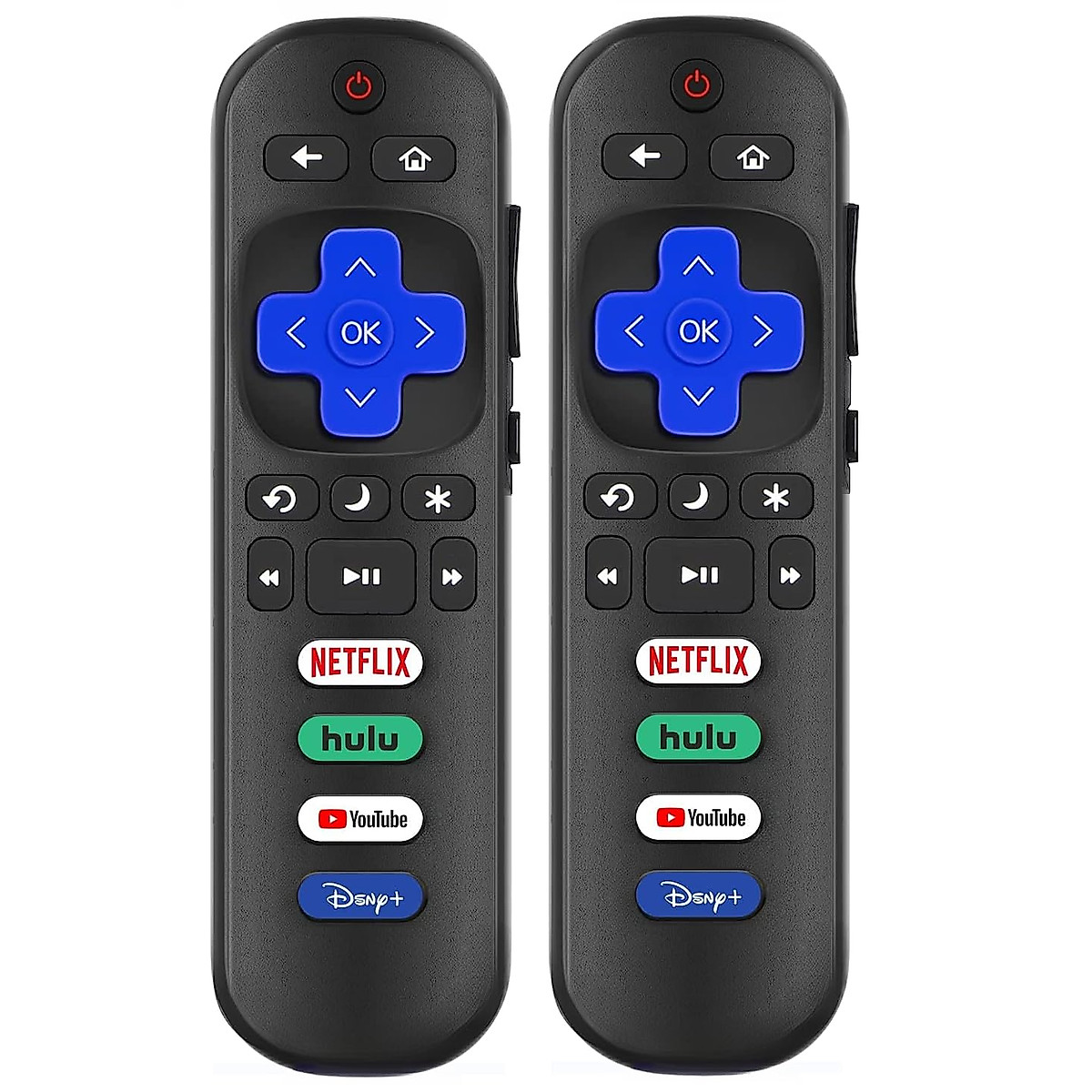 Rupmmehon (Pack of 2) Replaced Remote Control for Roku TV Universal Replacement Compatible with TCL/Hisense/Element/Insignia/JVC/Onn/Philips/RCA/Sharp/Westinghouse Series Smart TVs