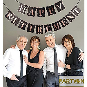 Rose Gold Happy Retirement Banner | Glitter Rose Gold Circle Dot Garland Twinkle Star Paper Hanging Bunting Banner Backdrop for Retirement Decorations | Luxurious Retirement Party Supplies for Women