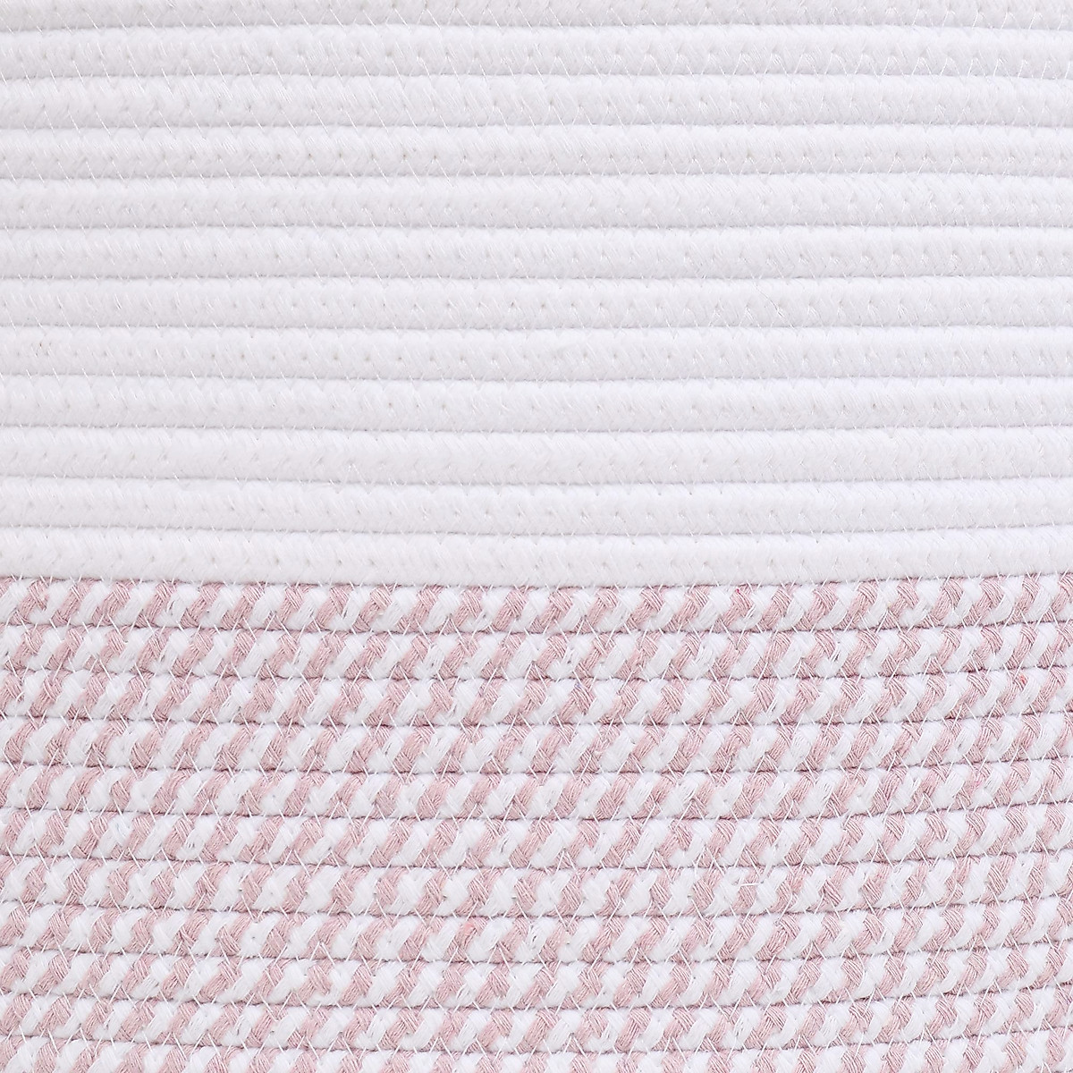 Volhouim XXXLarge Cotton Rope Basket for Organizing Baby Laundry Basket for Blankets Living Room Blanket Basket Cotton Rope Basket with Handle Collapsible Woven Basket Baby Toy Bin， 22"x14" ,Pink