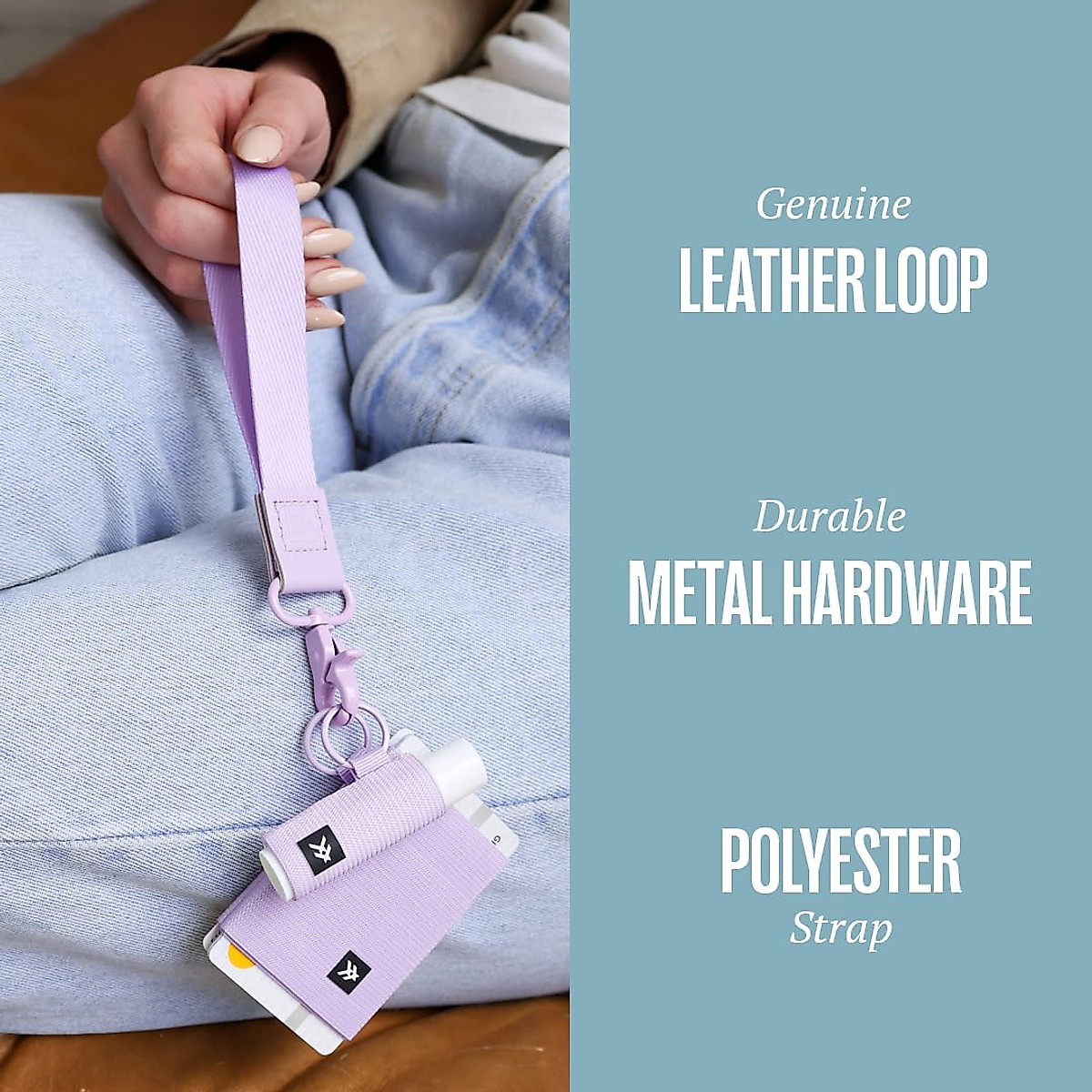 Thread Wallets Wrist Lanyard Strap for Men & Women, KeyChain Wristlet, Wristlet Keychain for Badge, Wallet, and Phone Wrist Strap, Wristlet Strap for ID Badge (Fine Line)