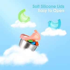 9x2.5 oz Salad Dressing Container To Go, Fits in Bento Box for Lunch, 18/8 Stainless Steel Condiment Containers with Lids, Easy Open, Leakproof Reusable Small Dipping Sauce Cups(Colorful)