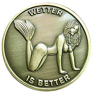 Wetter is Better Good Luck Heads Tails Challenge Coin Sexy Bikini Pin Up Girl's Commemorative Coin Collection Coins