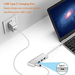 PANUSBGHUB 4 in 1 Type C Hub with HDMI USB 3.0 Adapter for MacBook Hub USB Computer Peripherals USB Type C HDMI for MacBook Pro Air
