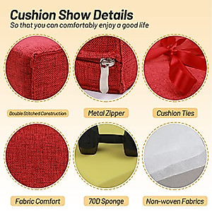 ROFIELTY Custom Bench Cushion Window Seat Cushions Indoor Bench Cushion Bay Window Cushion for Bench Cushions for Indoor Furniture Bench Pads (Red,47x16x2Inch)