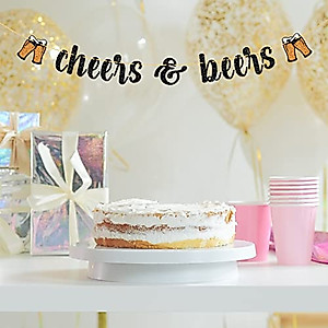Cheers and Beers Banner, Birthday Wedding Party Garland Banner, Happy Retirement Hanging Party Supplies, Bridal Shower / Bachelorette / Anniversary Party Favors
