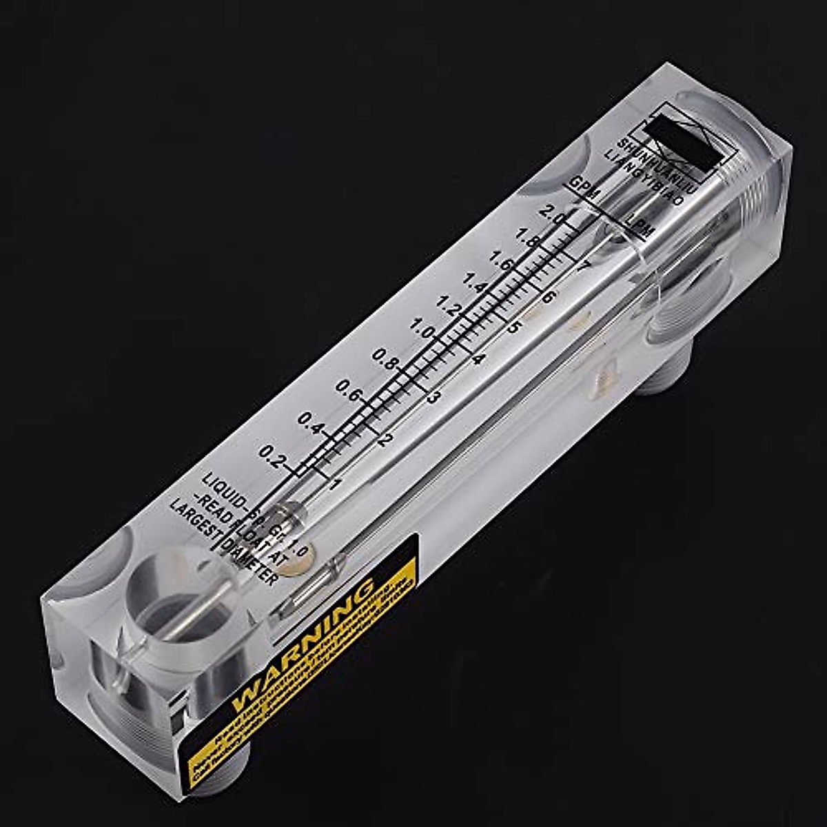 Water Meter Water Flow Meter Flow Meter Water Flow Meter for Rv Flow Sensor,Panel Type Glass Liquid Flowmetre Water Flow Measuring Meter 0.2-2GPM/1-7LPM