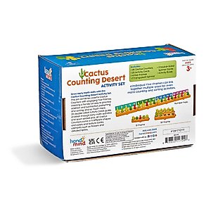 hand2mind Cactus Counting Desert Math Activity Set, Ten Frame Math Manipulatives, Color Counters for Kids Math, Montessori Math Materials, Math Games for Kindergarten, Addition and Subtraction Games