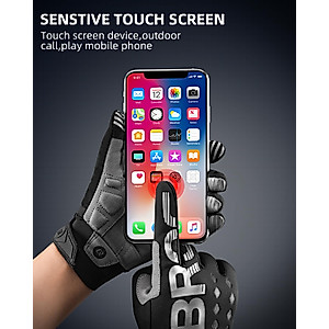 ROCKBROS Cycling Gloves Motocycle Mountain Bike Gloves Full Finger Biking Gloves for Men Bicycle Gloves