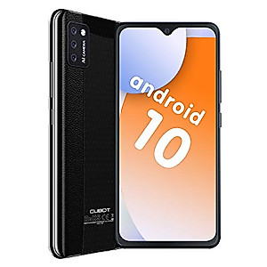 CUBOT Note 7 Smartphone Unlocked, 4G Unlocked Android Phones, 5.5 Inch Dewdrop Screen, 2GB RAM+16GB ROM, Android 10, 128GB Extendable by TF Card, Face ID Detection, Three Card Slots (Black)