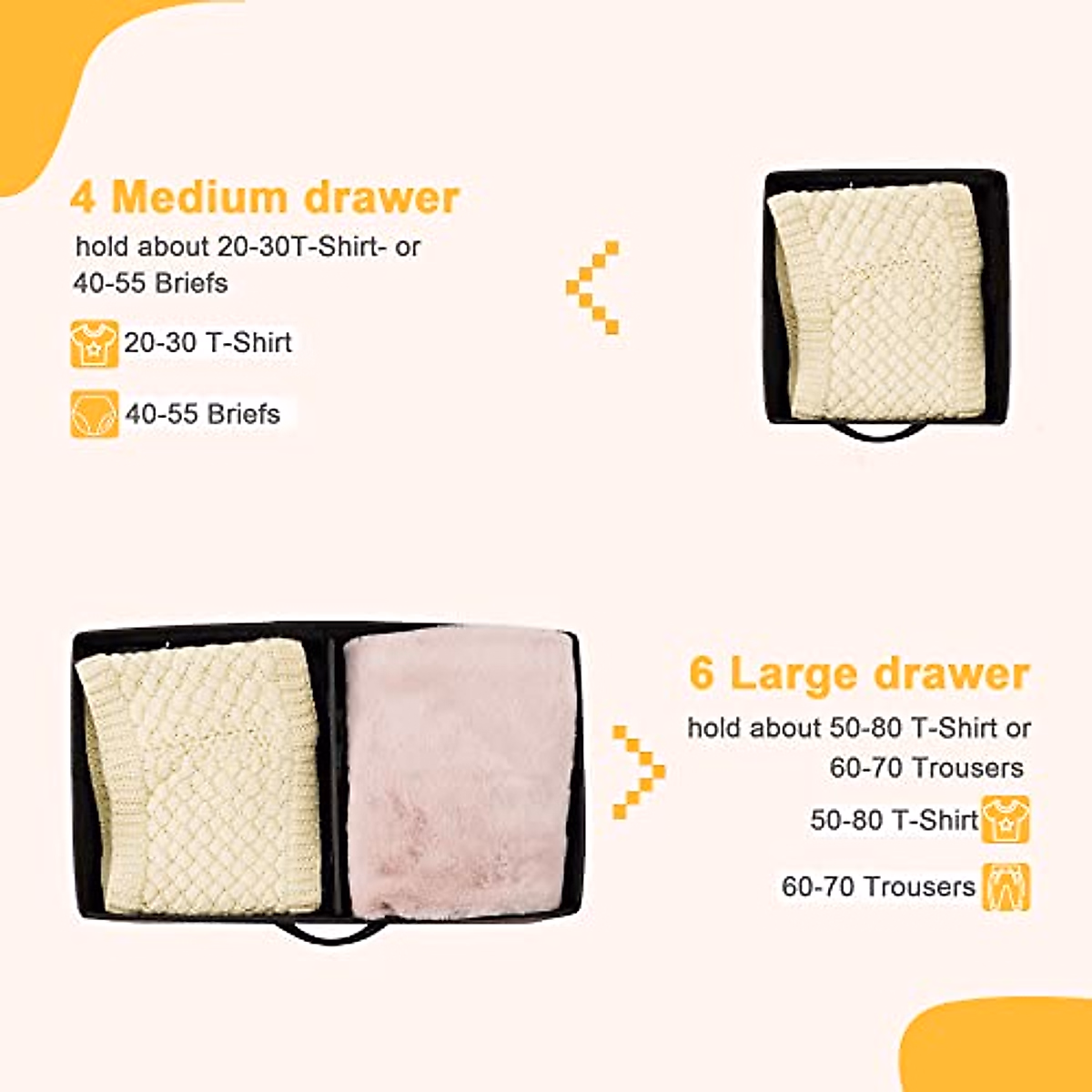 SENSWEET 10 Dresser for Bedroom, Big Fabric Dressers & Chests of Drawers for Living Room, Hallway/Nursery/Clothes Dresser with Steel Frame & Wood Top （Dark Grey