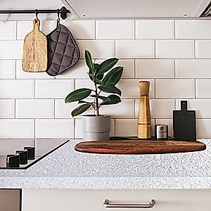 THIDARGO Kitchen Backsplash Wallpaper Stickers,Self Adhesive Aluminum Foil Oil-Proof Waterproof Heat Resistant Kitchen Wall Sticker,Stove Sticker Shelf Liner Drawer Liner Stickers (15.8x118 Inch)