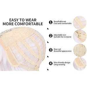 KiyaCos Anime Silver White Cosplay Wig Synthetic Party Hair Anime Comics Coser Costume Wigs