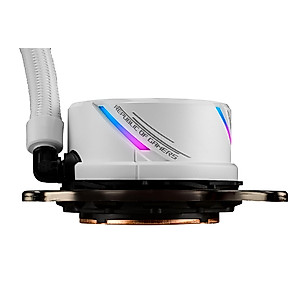 ASUS ROG Strix LC RGB White Edition All-in-One Liquid CPU Cooler (Aura Sync, 3X ROG 120mm Addressable RGB Radiator Fans, White) 360mm