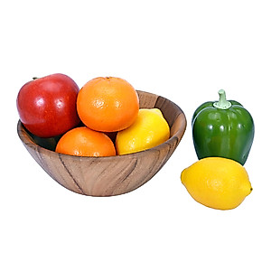 AeraVida Exotic Nature Handmade Large 8-inches Rain Tree Wooden Bowl | Large Wooden Salad Bowl | Handmade Wood Bowls | Handmade Wooden Bowl | Brown Wooden Bowl