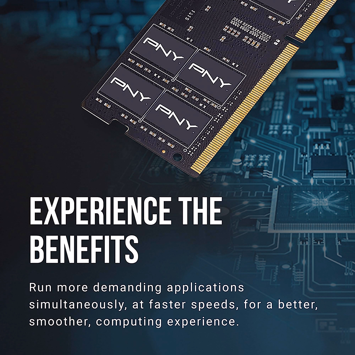 PNY Performance 8GB DDR4 DRAM 3200MHz (PC4-25600) CL22 (Compatible with 2933MHz, 2666MHz, 2400MHz or 2133MHz) 1.2V Notebook/Laptop (SODIMM) Computer Memory Kit – MN8GSD43200-TB