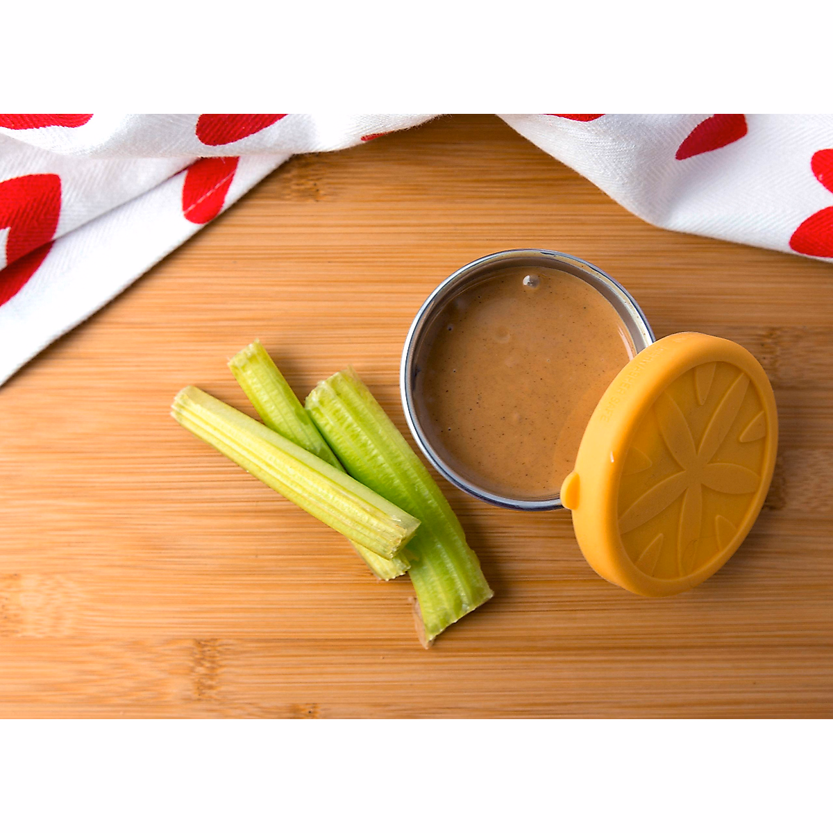 Ecolunchbox Seal Cup Mini | Stainless Steel Leak-Proof Seal Cup | Food Container with Silicone Lid, Holds 3oz (equivalent to 90 ml) | 2.6 inches Round by 1.5 inches Tall (6.6 cm Round x 3.8 cm Tall)