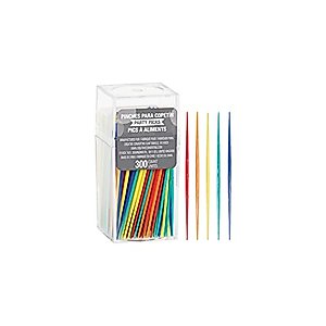 Creative Converting Assorted Plastic Picks, Colors may vary 300 Count( Pack of 1)