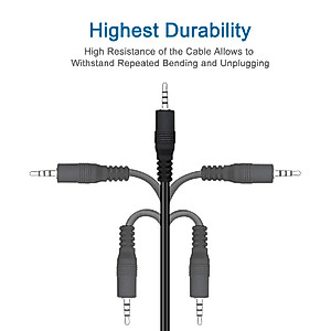 SCOVEE USB to 2.5mm Male AUX Audio Jack Charging Cable for JBL Synchros S300 S300I S300a S400BT J56BT E40BT E30 E40 E50BT S500 S700 Headphones Stereo Power Wire for JBL Charger Cord