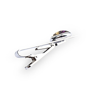 ZUNON Game Console Button Cufflinks & Tie Clip Groom Groomsmen Team Wedding Anniversary Party Gifts Glass Dome (Silver Cufflink Tieclip Set)