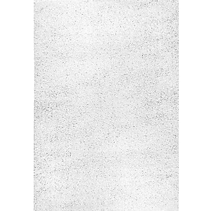 nuLOOM Arden Homely Shag Area Rug, 8x10, White