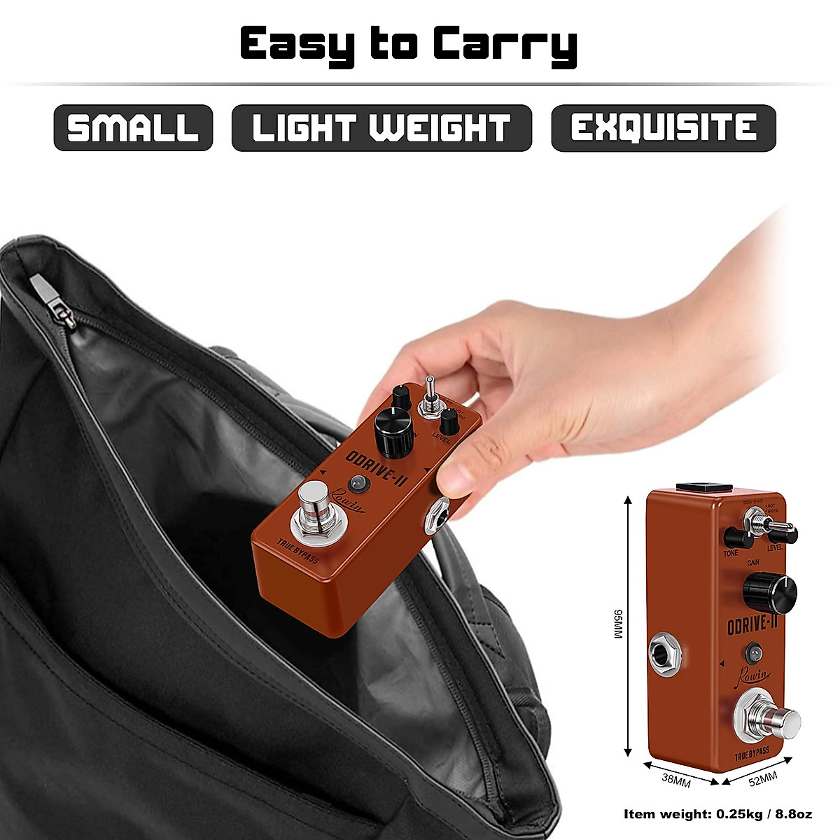 Rowin Guitar Tube Screamer Pedal Overdrive II True Bypass