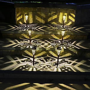 6 Pack Solar Pathway Lights Outdoor Yard Decoration Solar Led Landscape Lights Waterproof Outdoor Solar Lights for Garden Landscape Path Yard Patio Driveway Walkway