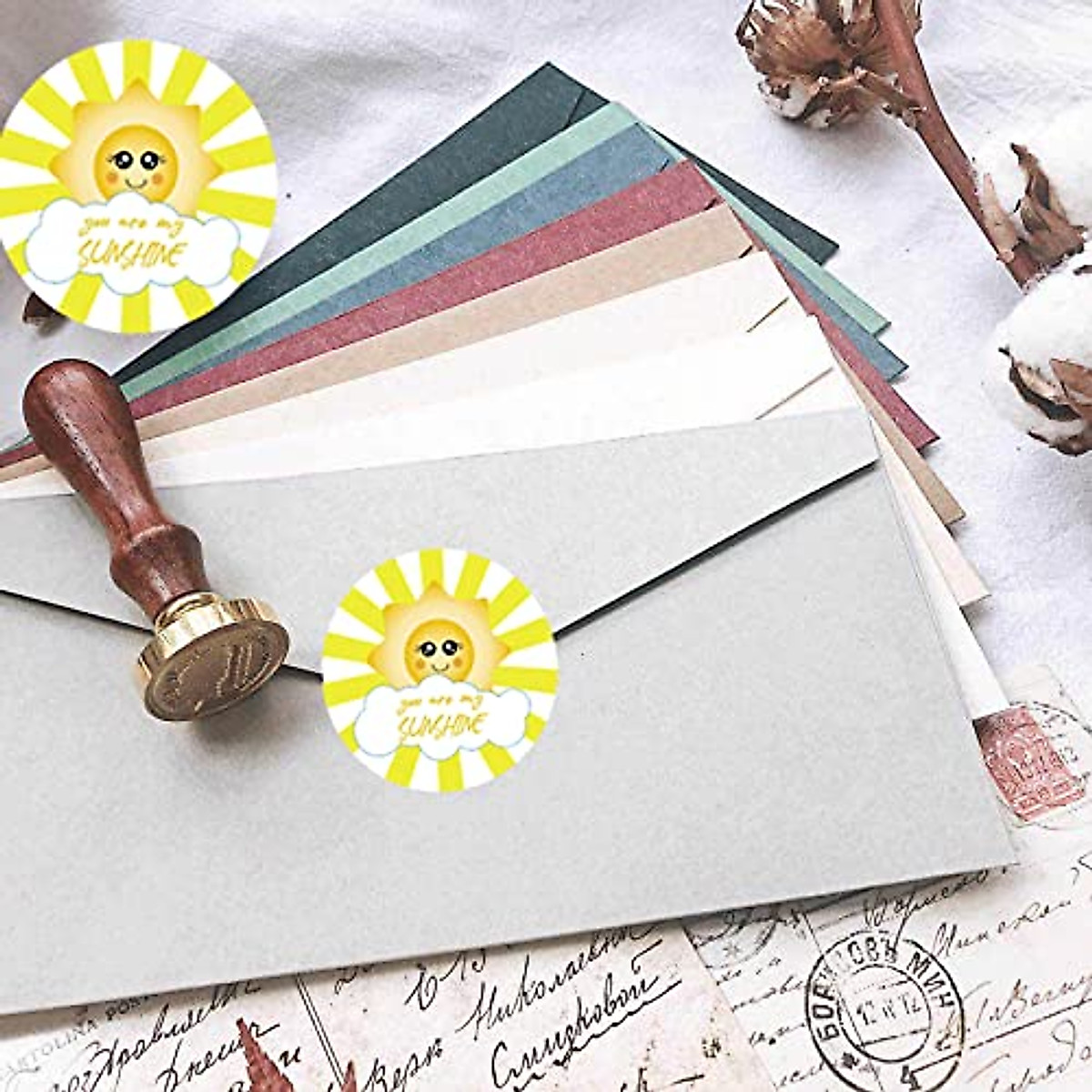 You are My Sunshine Stickers 1.5" Sending Sunshine Your Way Themed Thank You Customer Appreciation Stickers 500Pcs Sunshine Sticker Thank You Sticker for Small Business,Packaging,Envelope,Party Favors