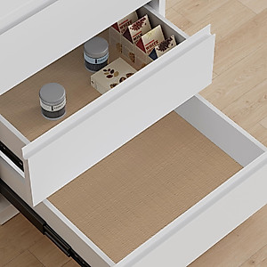 StaHom Drawer Liner, Shelf Liners for Kitchen Cabinet Waterproof & Oil-Proof Cupboard Liner Non-Slip Drawer Mat PVC Material Non Adhesive Kitchen Liner for Countertop Beige 11.8 x 59 Inches