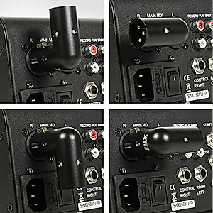 LyxPro XLR Angle Adapter Dual Male and Female can be positioned to 4 Different Angles Right Left and 90 Degree Great for Mixers That Interfere with Other Applications