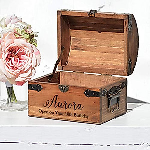 Baby Time Capsule 1st Birthday Container Newborn Keepsake Box Personalized for Boy or Girl Memory Box Boho Shower Gift for Mom Custom Engraved Treasure Chest