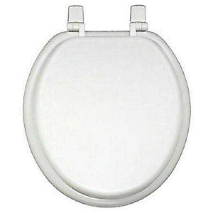 UYSB 17" White Round Wood Toilet Seat Toilet seats Bathroom accessories Toilet seat Toilet seat cover Home improvement Toilet seat risers Sitz bath for toilet seat Toilet seats Raised toilet sea