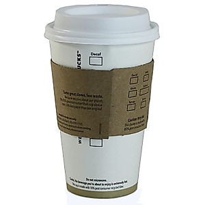 [50 Sets] Disposable Coffee Cups with Lids and Sleeves (16oz Grande) - To Go Hot Cocoa Cup, White Paper, Hot Chocolate Bar Supplies - By Dr. Plenty