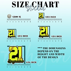 Custom Name Sticker Baseball Softball Helmet Decal Personalized Name Number Hard Hat Water-Resistant Vinyl Sticker for Helmet Merchandise Decor Water Bottle Bumper Sticker Decals Sport Gifts Idea