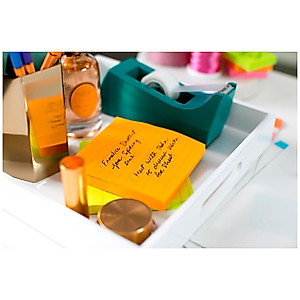 Post-it Super Sticky Notes, 4 in x 4 in, 6 Pads, 2x the Sticking Power, Energy Boost Collection, Bright Colors, Recyclable (675-6SSUC)