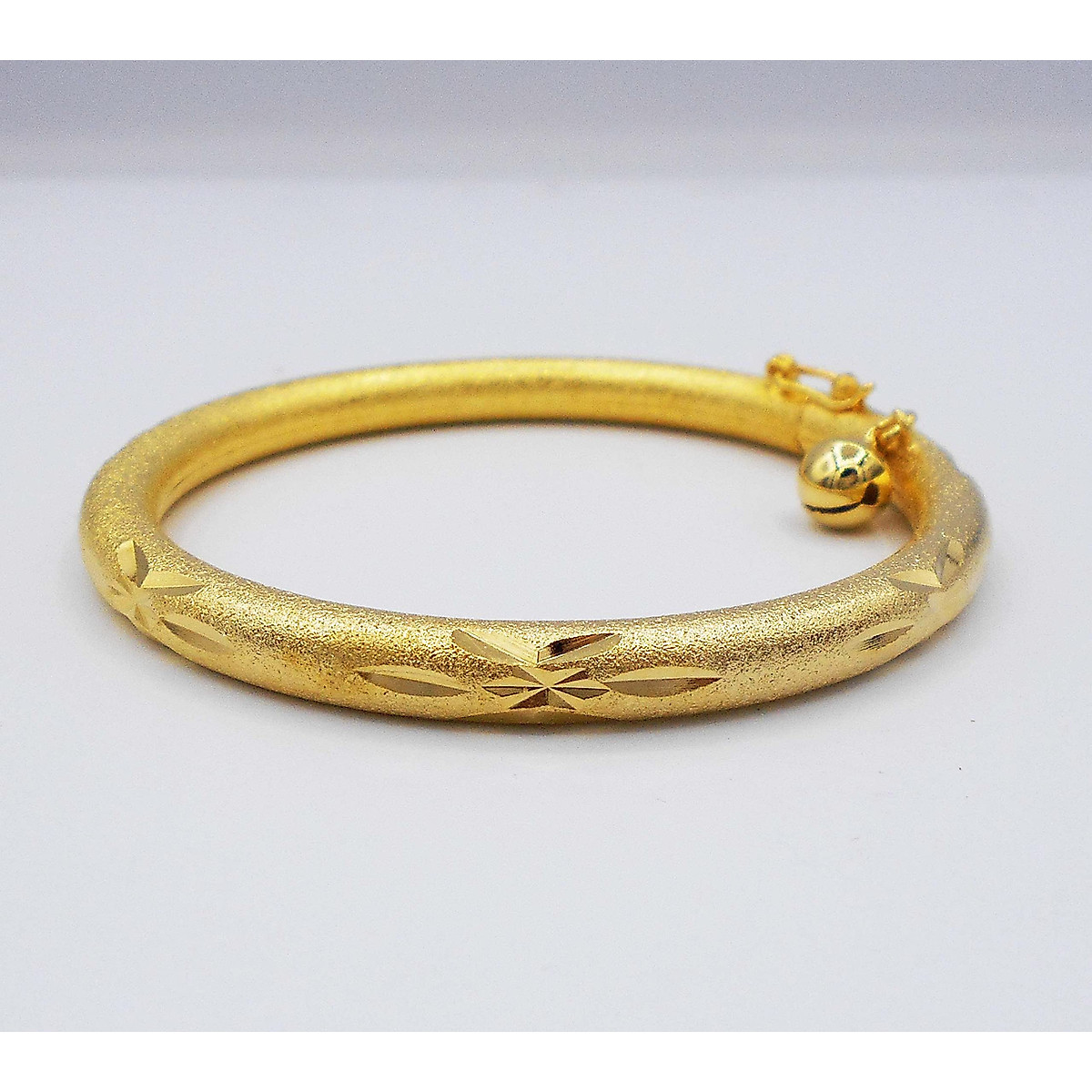 Arrawana77 Bangle Gold Plated 23K 24k Thai Baht Yellow Gold Filled Bracelet Women Jewelry form Thailand