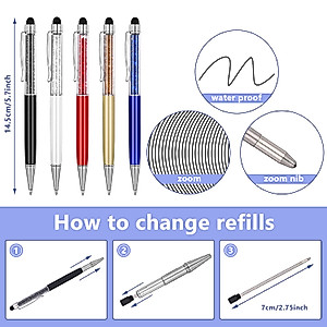 MengRan 2.75'' Ballpoint Pen Refills,Standard D1 Ballpoint Pen Refill (Remove Black Hat),Metal Refill,Black Ink,(Pack of 10)
