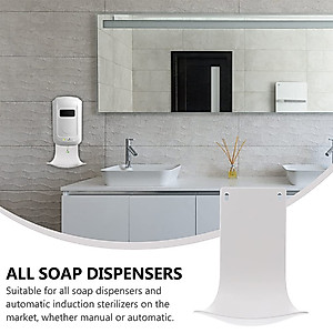 2pcs Plastic Water Tray Soap Dispenser Tray Soap Dispenser Water Tray Wall Soap Rack Dispenser Catch Tray Soap Dispenser Drip Tray Wall Mount Touchless Foam Water Drop Drinks White