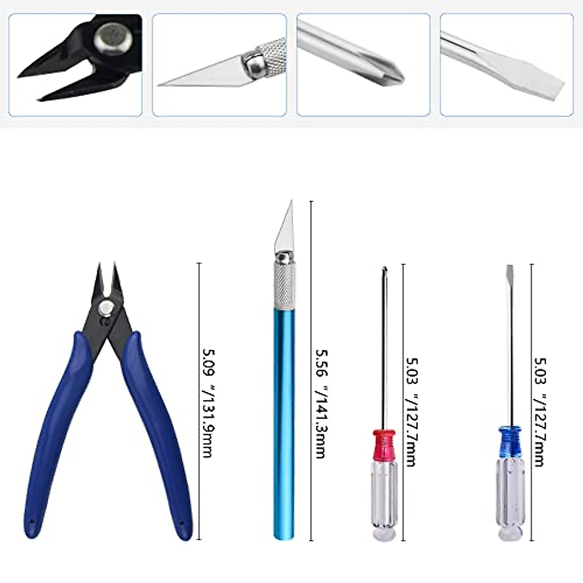 WMYCONGCONG 22 PCS Gundam Model Tools Kit Modeler Basic Tools Craft Set for Car Airplane Model Building Repairing and Fixing